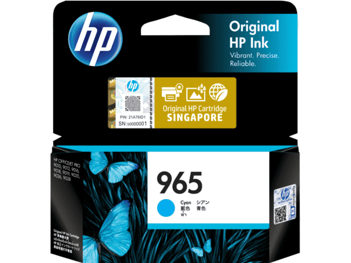 HP 965 Cyan Original Ink Cartridge (3JA77AA) - Shop HP.com Singapore