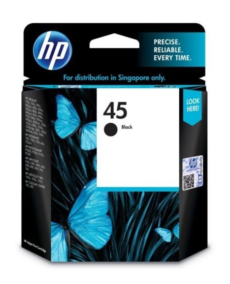 HP 45 Black Original Ink Cartridge (51645AA) - Shop HP.com Singapore