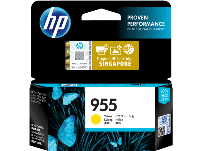 HP 955 Yellow Original Ink Cartridge (L0S57AA) - Shop HP.com Singapore