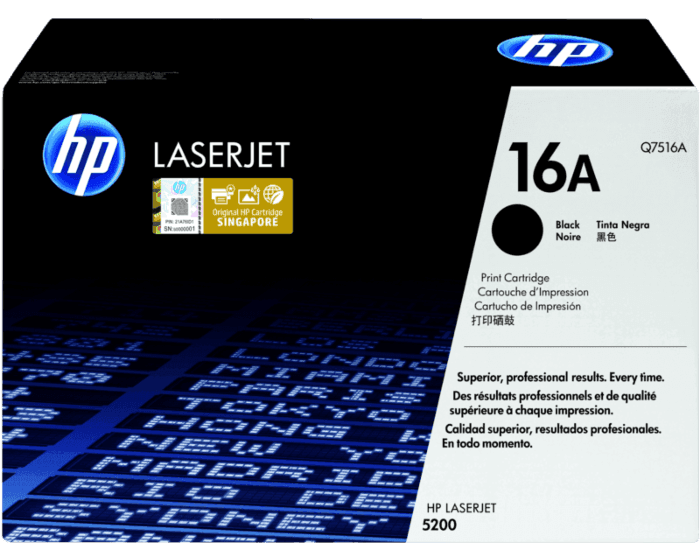 HP 16A Black Original LaserJet Toner Cartridge (Q7516A) - Shop HP.com ...