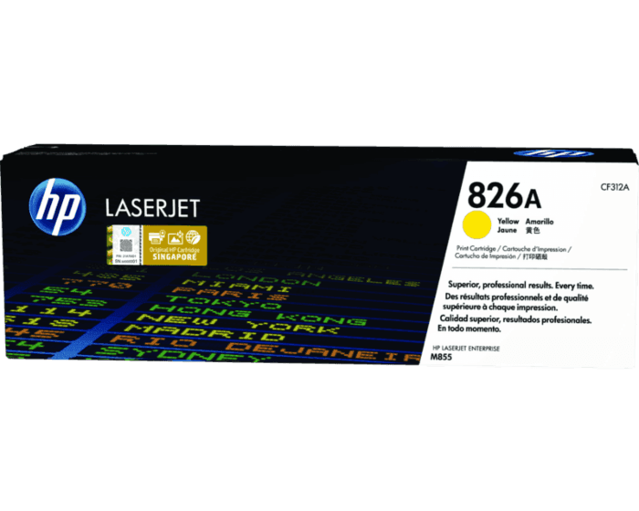 HP 826A Yellow Original LaserJet Toner Cartridge | HP Store Singapore